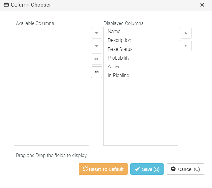 Opportunity Statuses