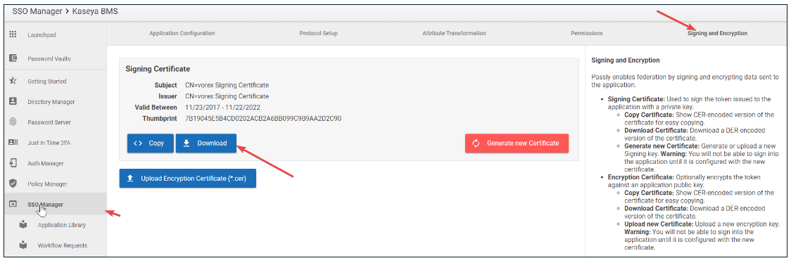 Single sign-on with Passly